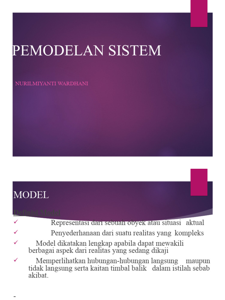 Chap3-4 Kesimpulan Model Dan Simulasi | PDF