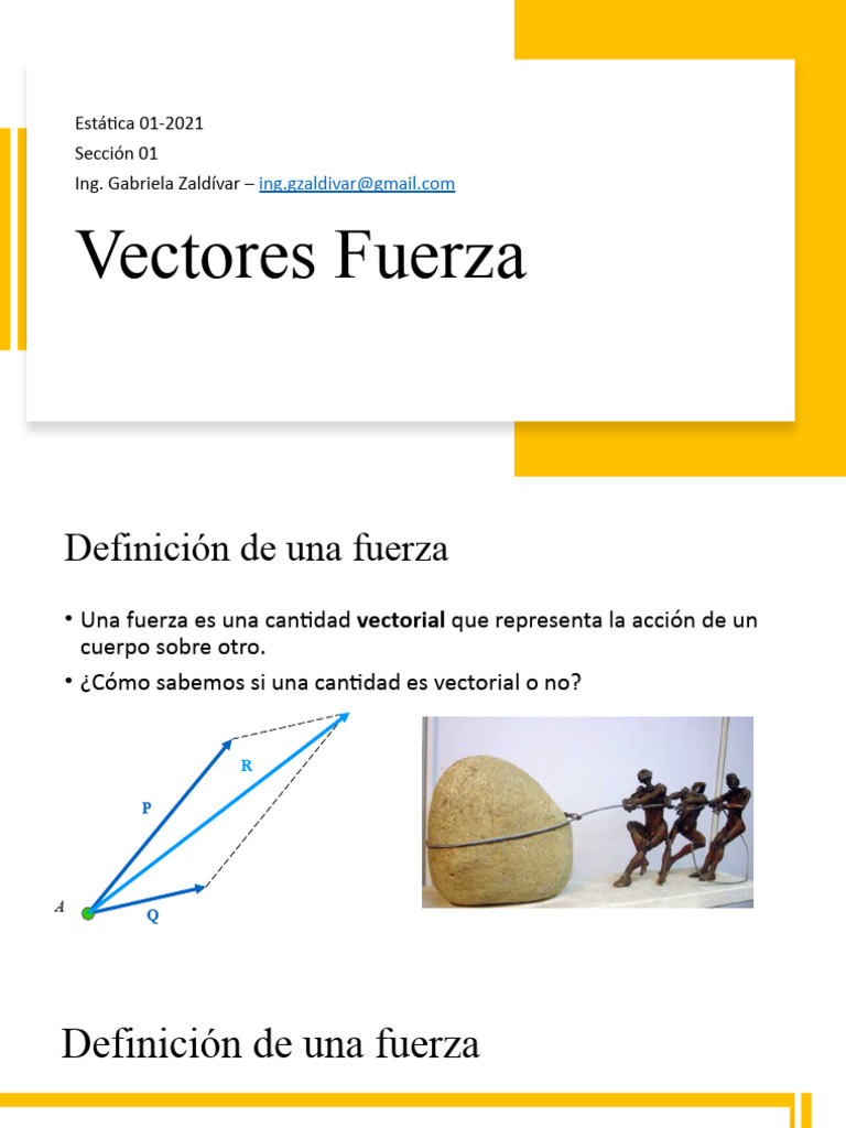 CLASE 02 - Vectores Fuerza | PDF | Fuerza | Estrés (Mecánica)