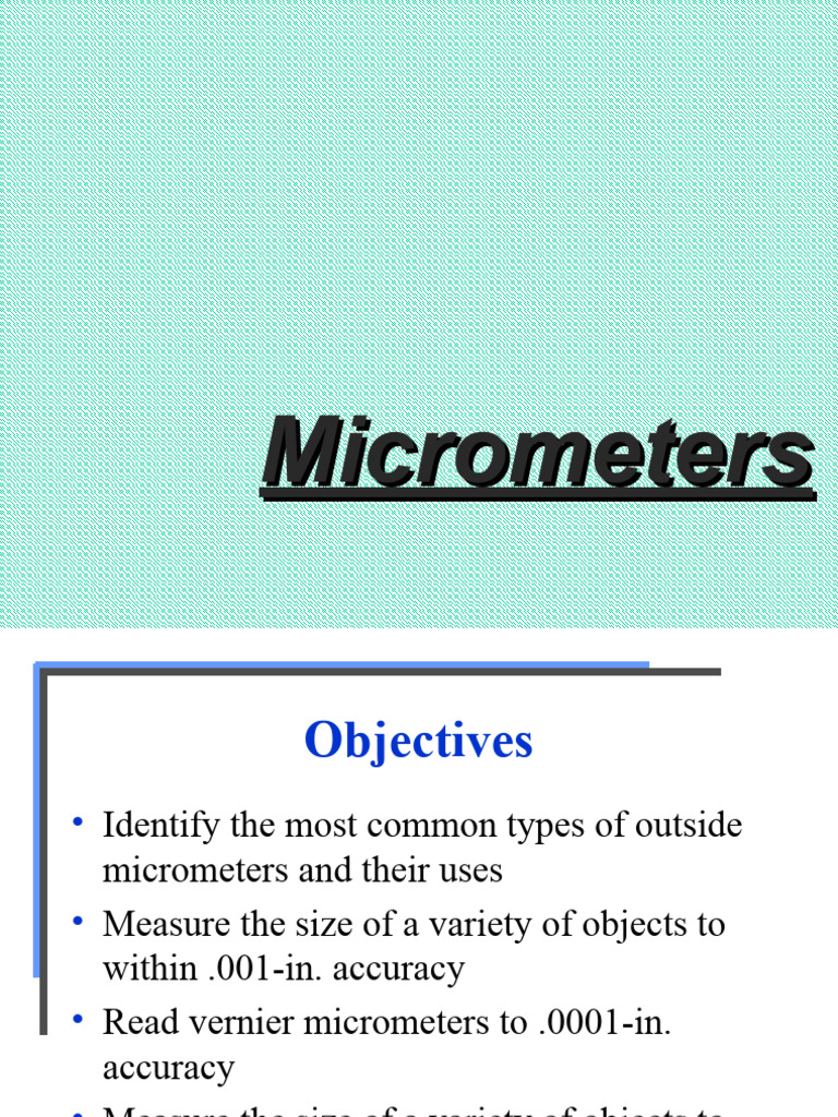 Micrometer | PDF