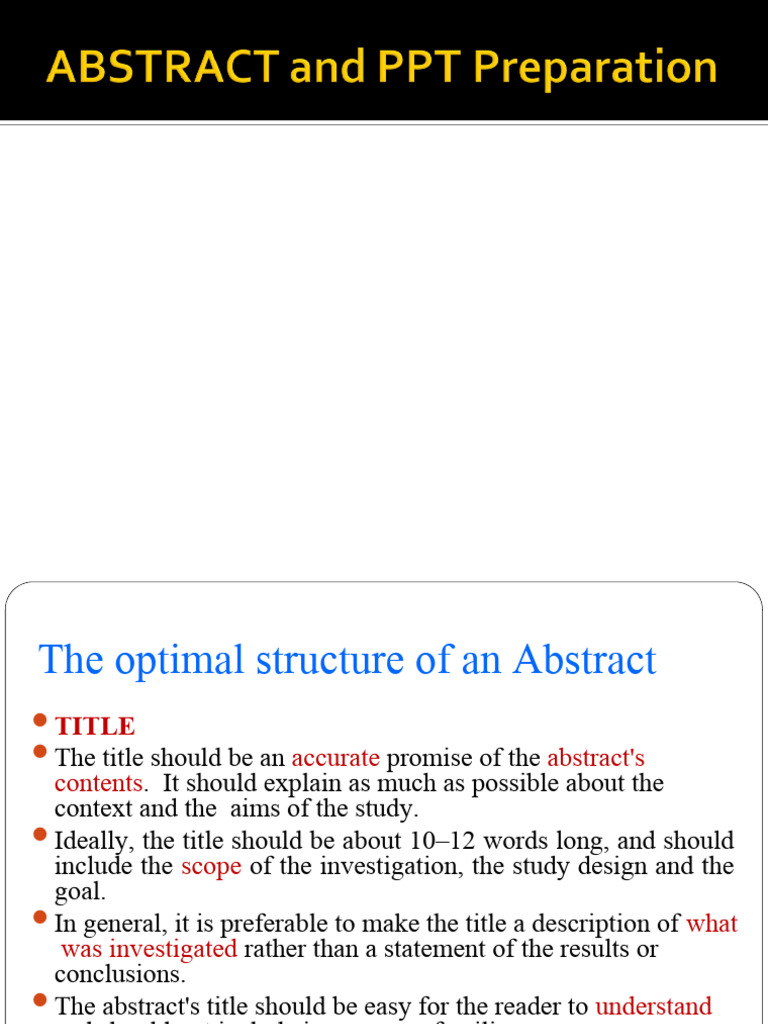 How To Write An Abstract and Prepare | PDF | Question | Human Communication