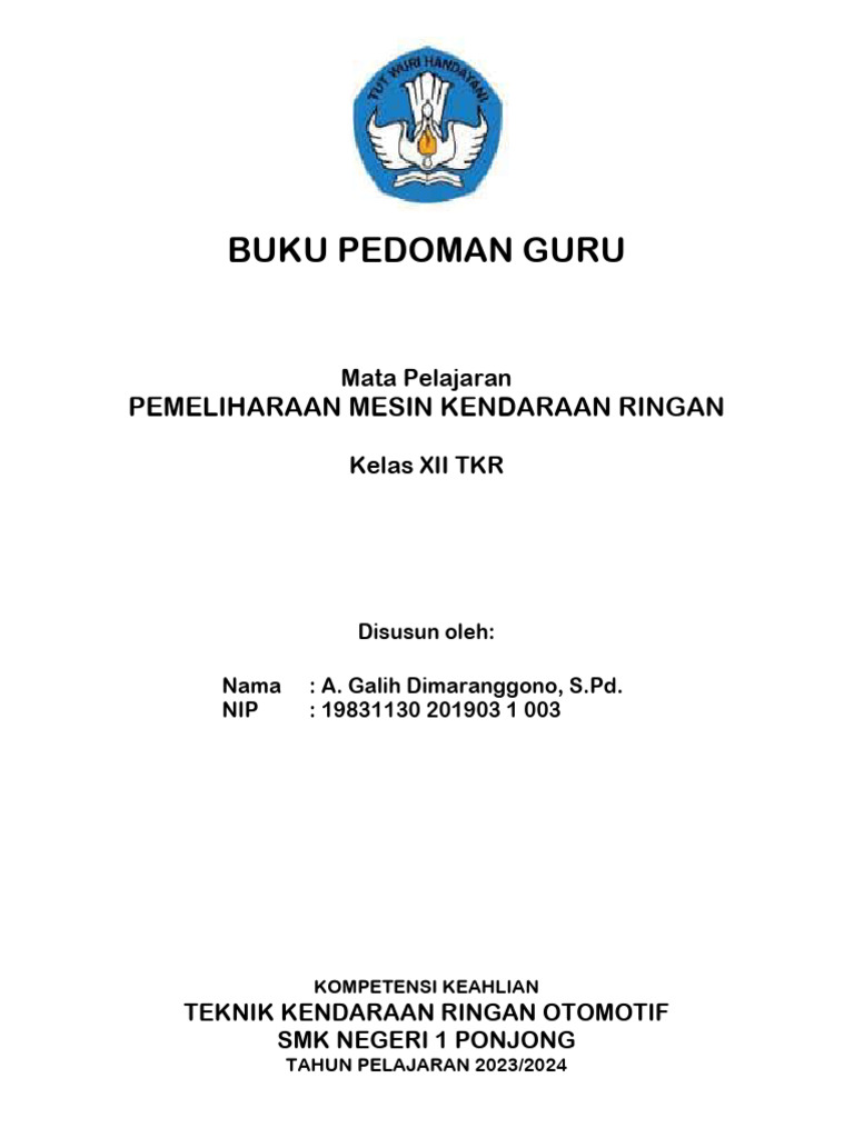 Buku Pedoman Guru XII PMKR 2023 | PDF