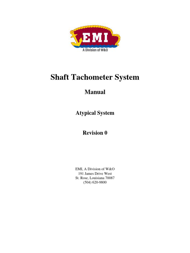 JAD Shaft Tach System Manual Rev 0 | PDF | Electrical Engineering | Manufactured Goods