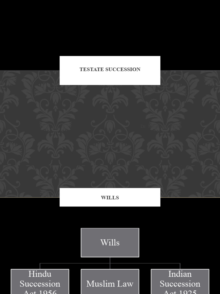 Testate Succession | PDF | Probate | Will And Testament