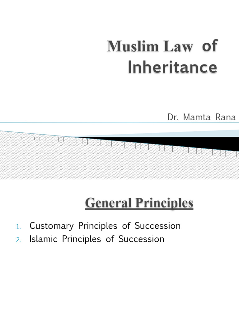 Muslim Law of Inheritance | PDF | Inheritance | Family Muslim Law of Inheritance | PDF | Inheritance | Family