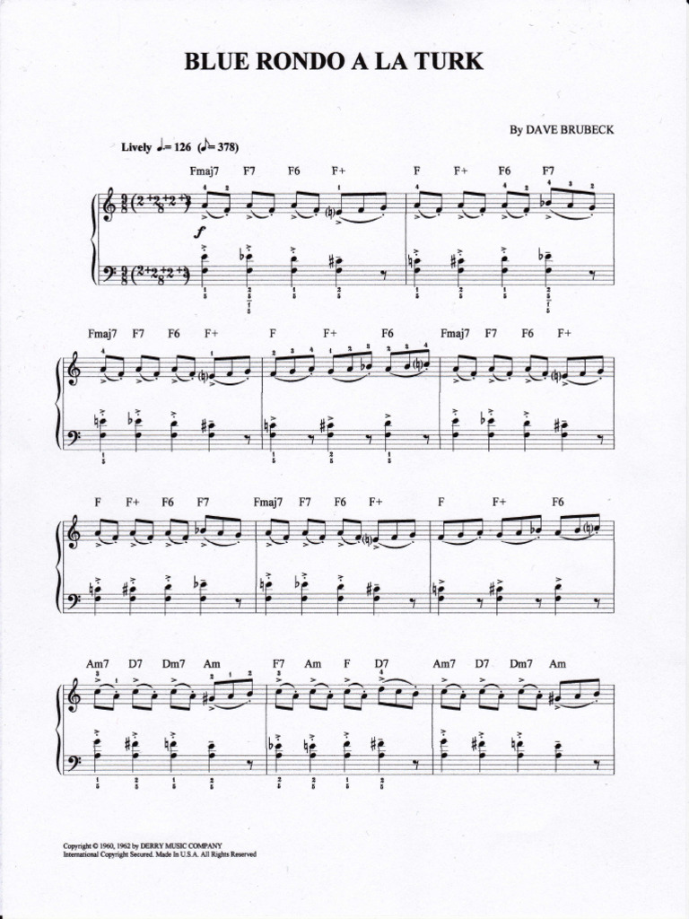 Blue Rondo | PDF | Compositions | Musical Forms