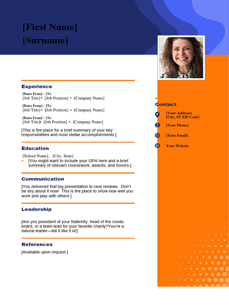 Headshot Resume | PDF