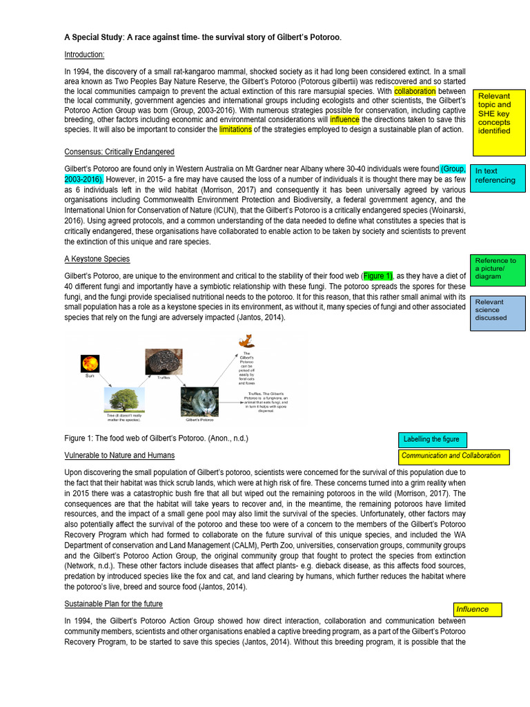 SHE example biology | PDF | Endangered Species | Conservation Biology