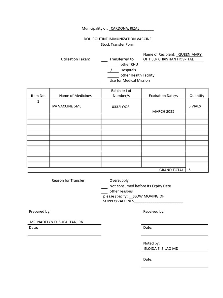 Stock Transfer | PDF