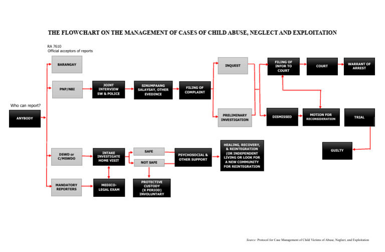The Flowchart On The Management of Cases of Child Abuse | PDF | Institutional Abuse | Crime ...