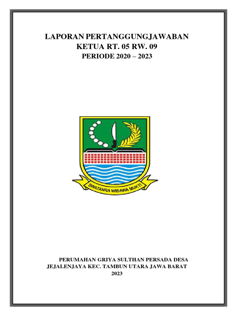 LPJ Pengurus RT 05-09 Perum GSP | PDF | Sains & Matematika