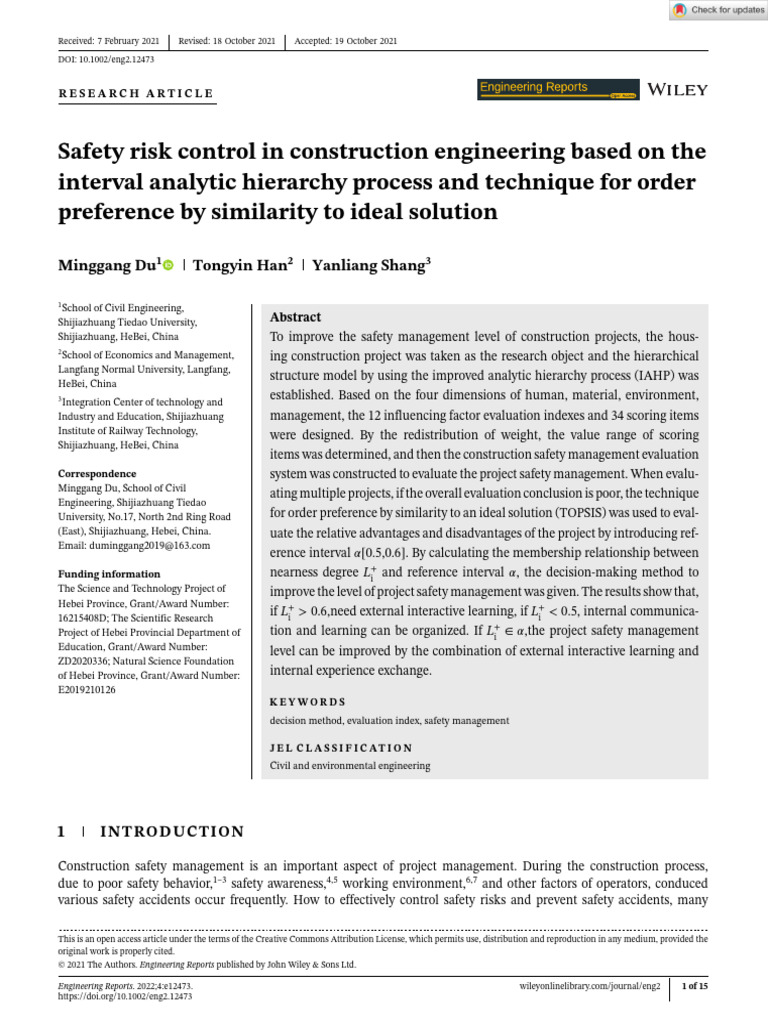 Construction Safety Risk Control Methods | PDF | Engineering
