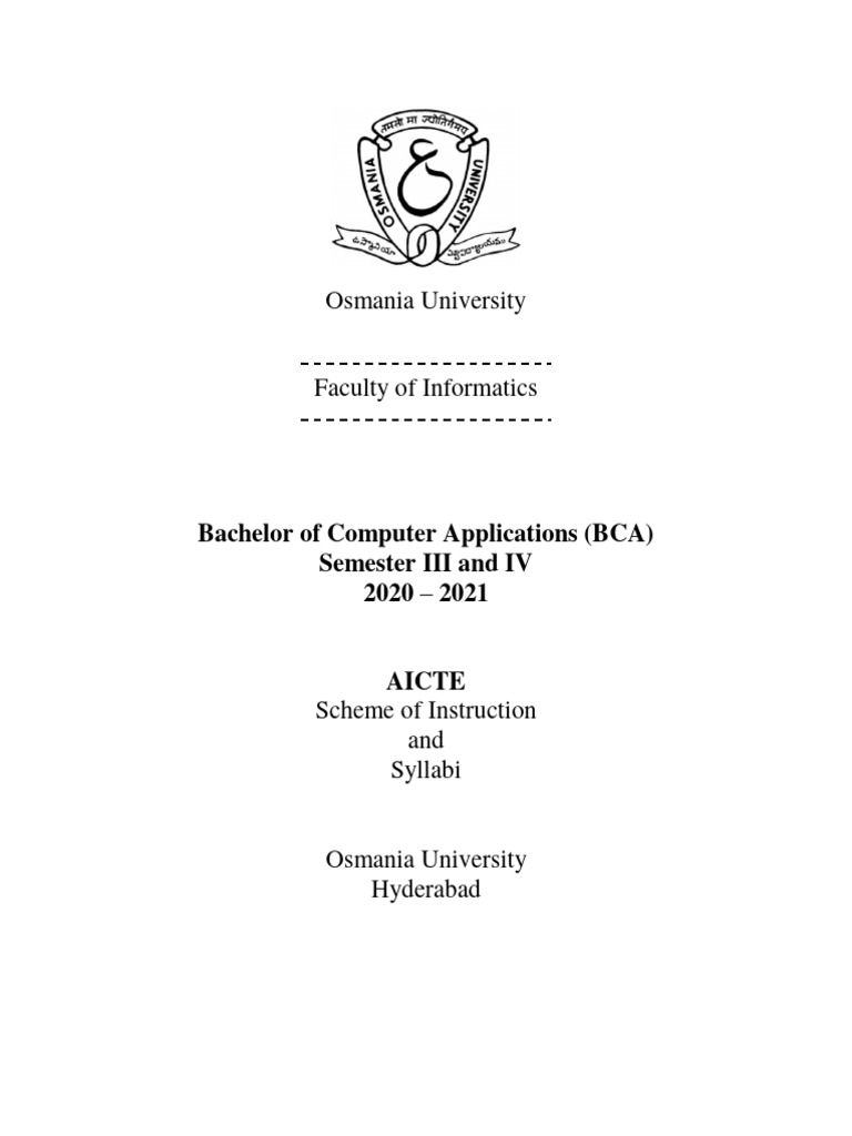 BCA-OU-Syllabus Sem III and IV - 2023 | PDF | Cryptography | Class ...