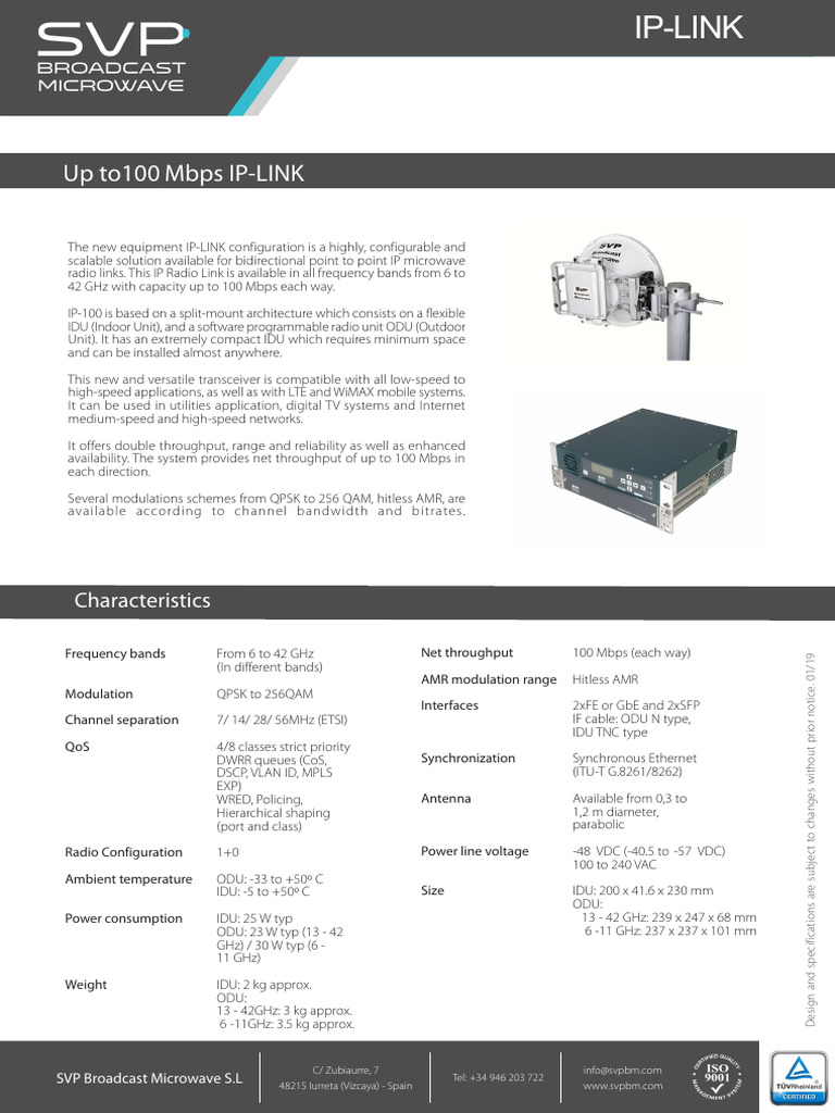 IP-LINK_Brochure_v2 | Download Free PDF | Radio | Quality Of Service