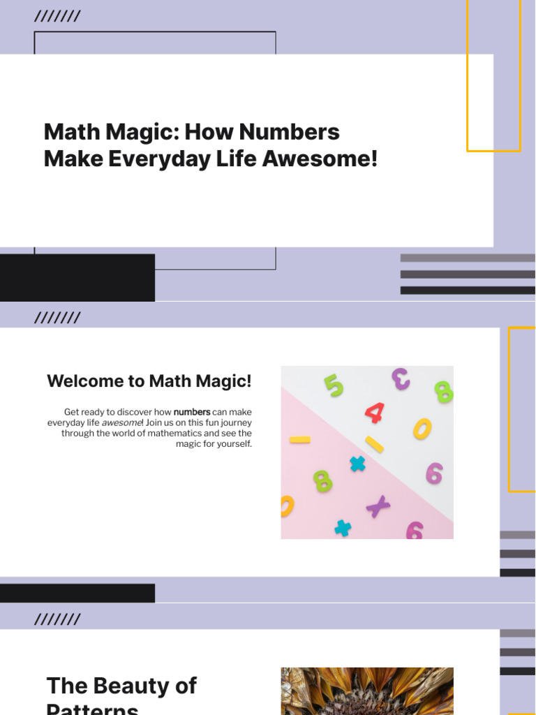 Slidesgo Math Magic How Numbers Make Everyday Life Awesome 20240621085145N05Z | PDF ...
