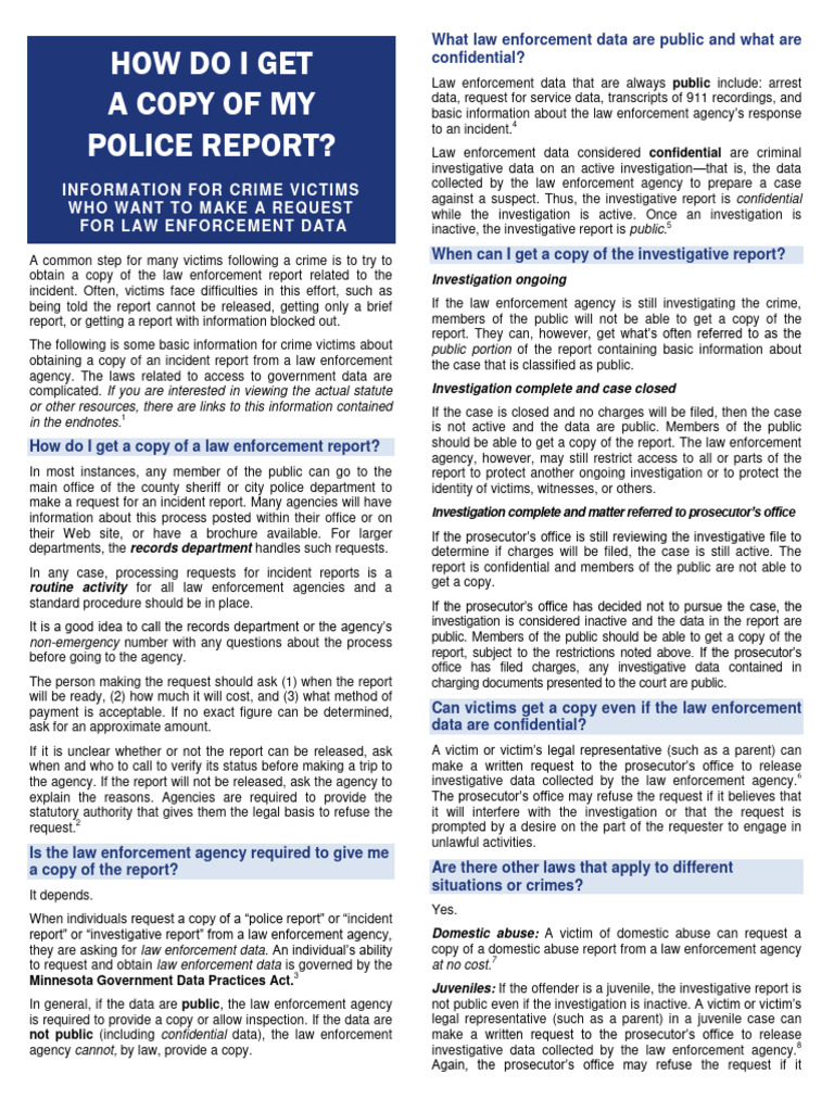 How To Get A Copy of Ur Own Police Report | PDF | Police | Prosecutor