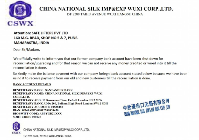 Comfirmation Letter | PDF