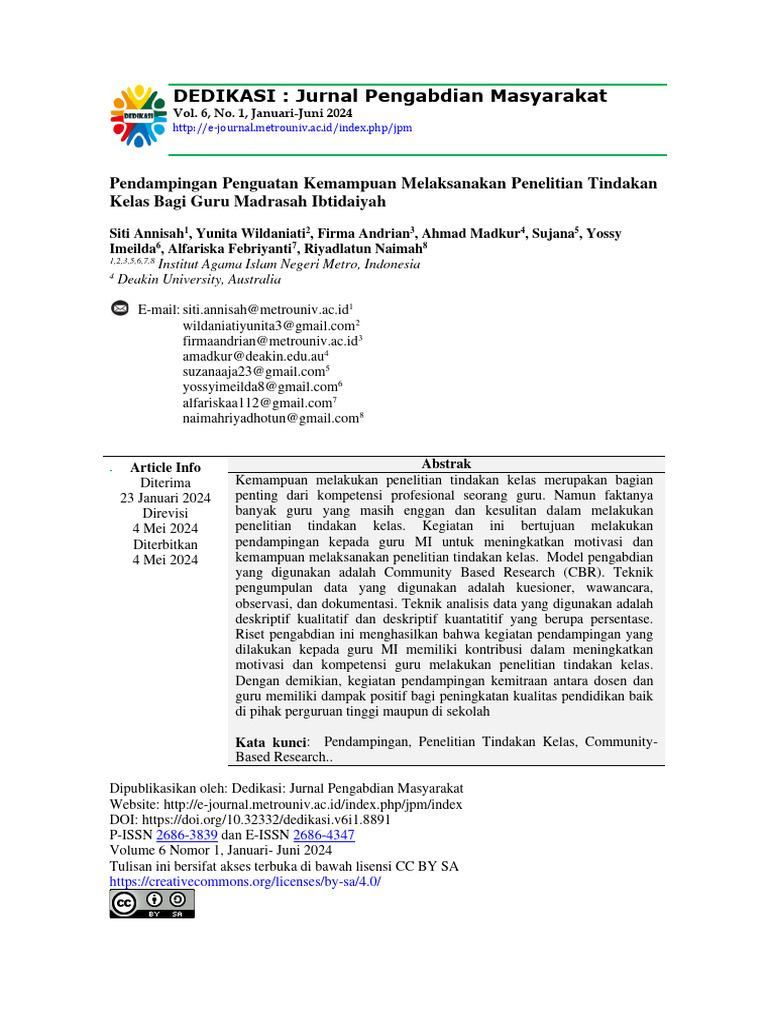 DEDIKASI: Jurnal Pengabdian Masyarakat | PDF