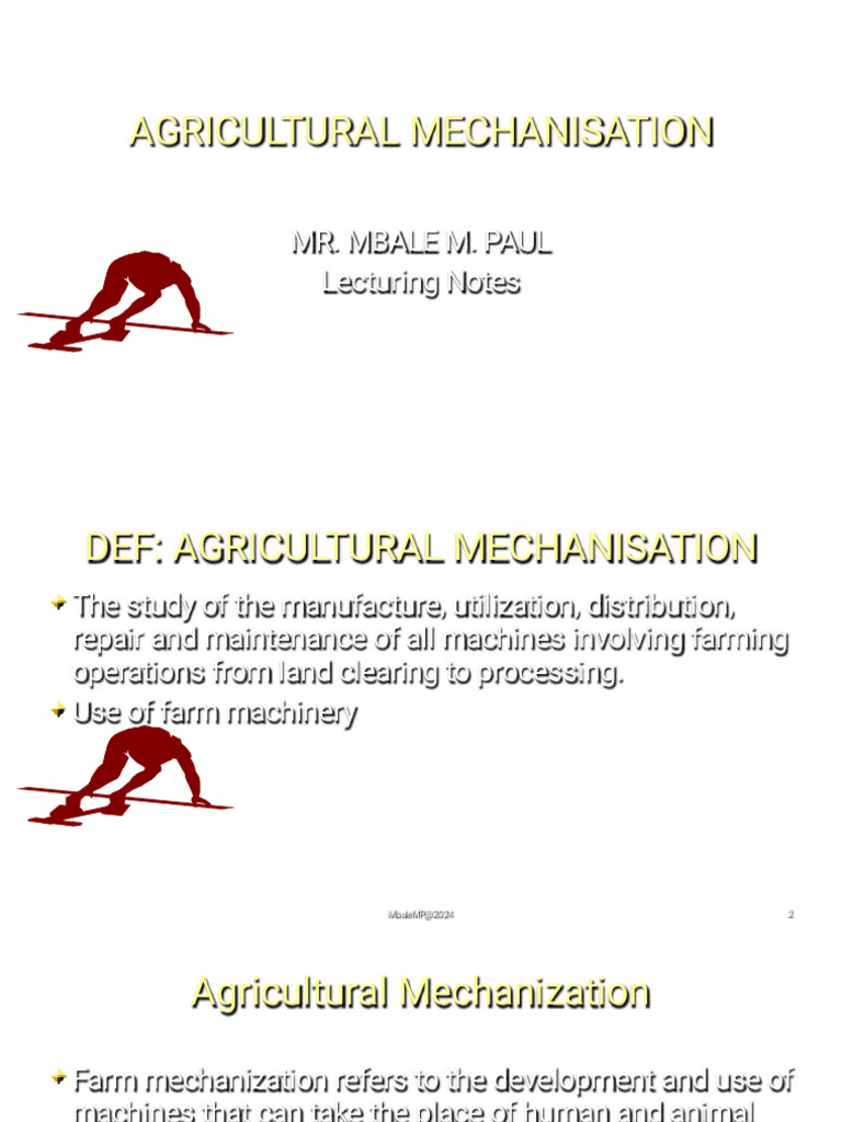 Agricultural Mechanisation | PDF | Tractor | Agriculture