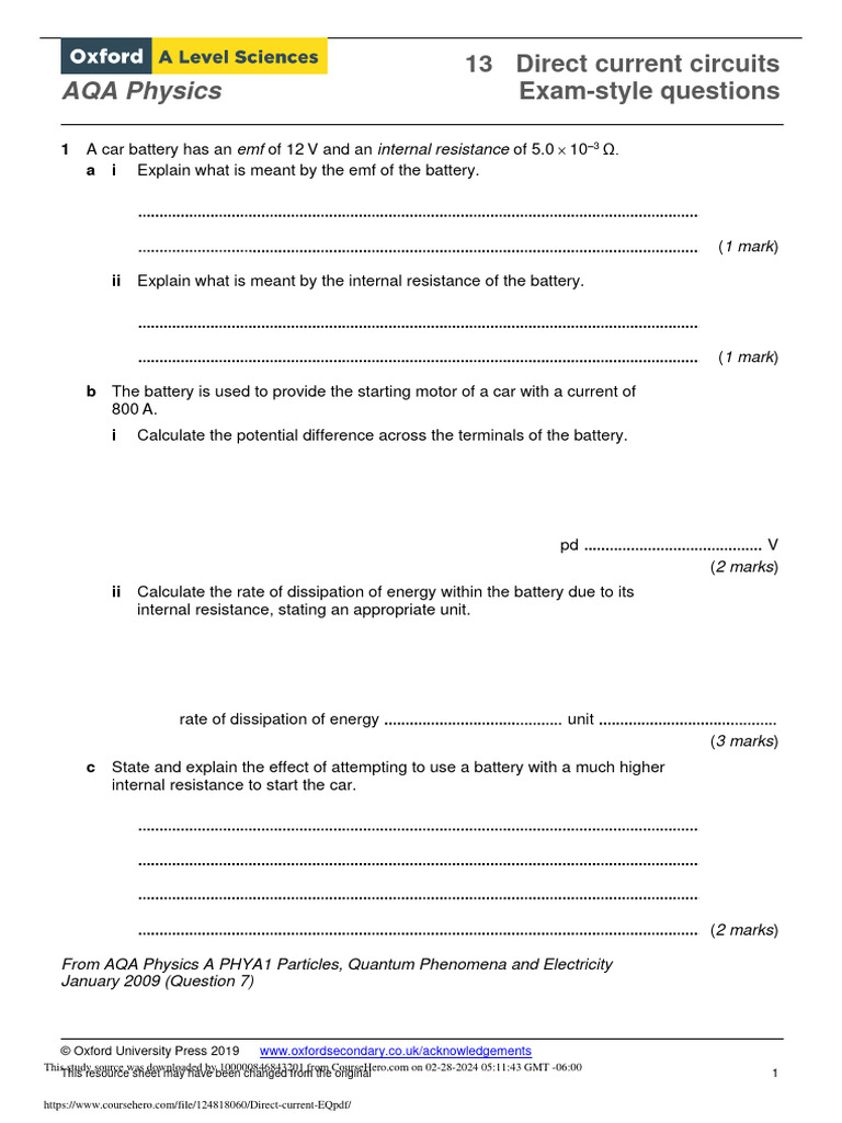 Direct Current EQ.pdf | PDF | Electrical Resistance And Conductance ...