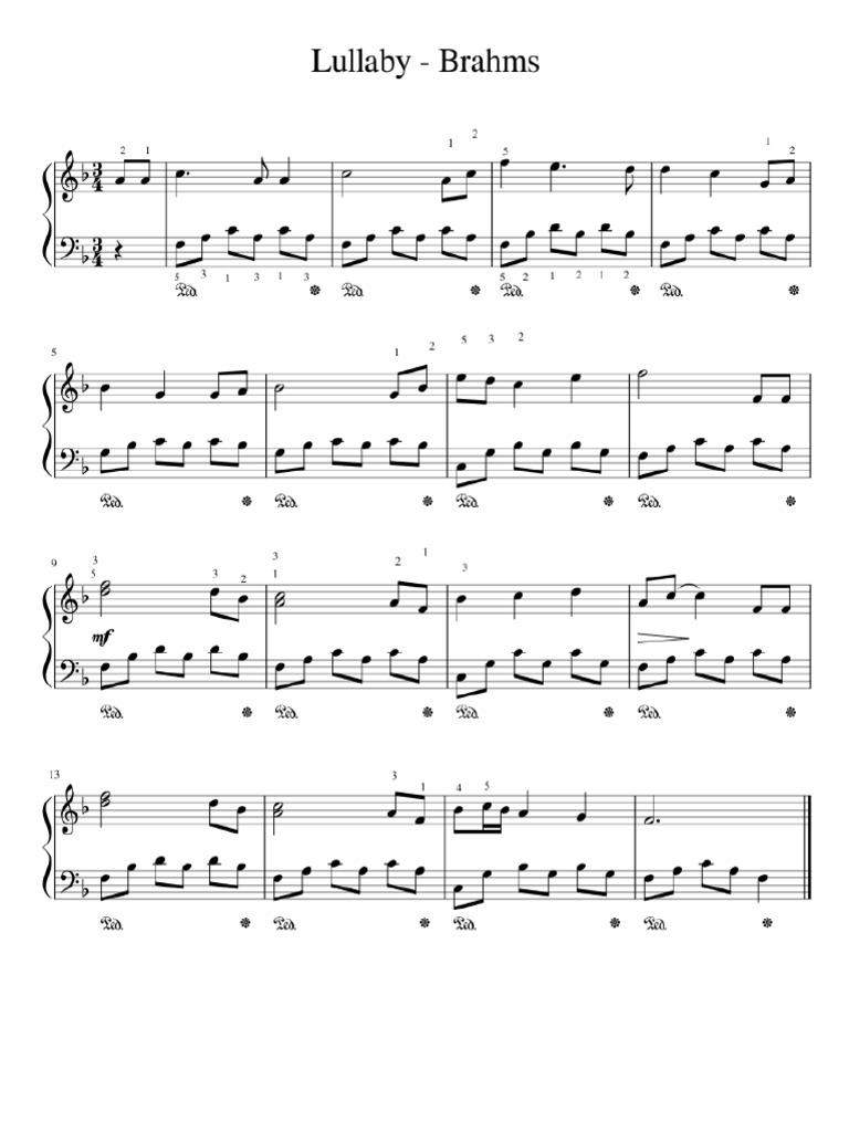 Lullaby Brahms 2 | PDF