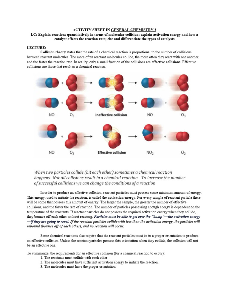 GENERAL-CHEMISTRY-2_Collision-Theory | PDF | Reaction Rate | Activation ...