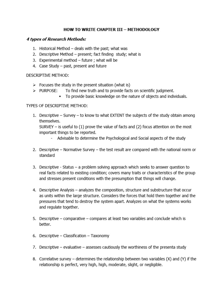 How To Write Chapter Iii 1 | PDF | Sampling (Statistics) | Methodology