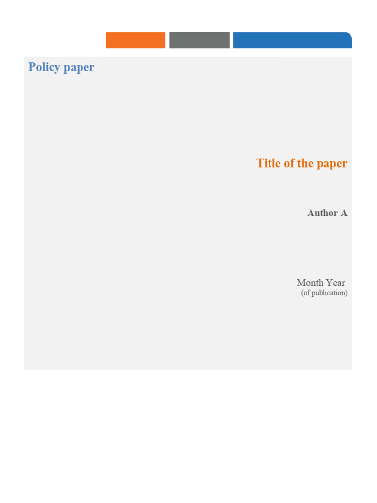 Policy Paper Template and Guidelines | PDF | Policy | Evaluation