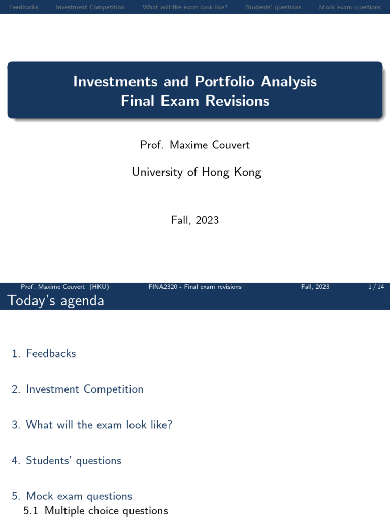 Revisions 2 | PDF | Standard Deviation | Mutual Funds