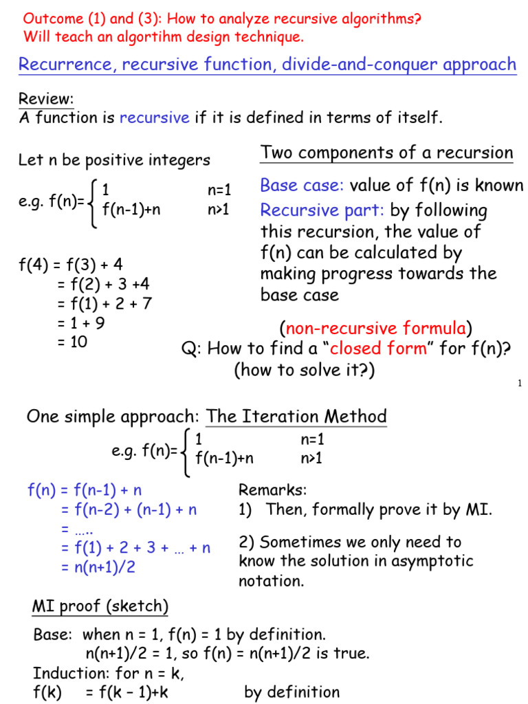 Analyzing Recursive Functions and Algorithms | PDF | Computer Science ...