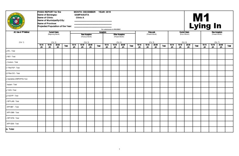 Exercise 4 - M1 Blank Form | PDF