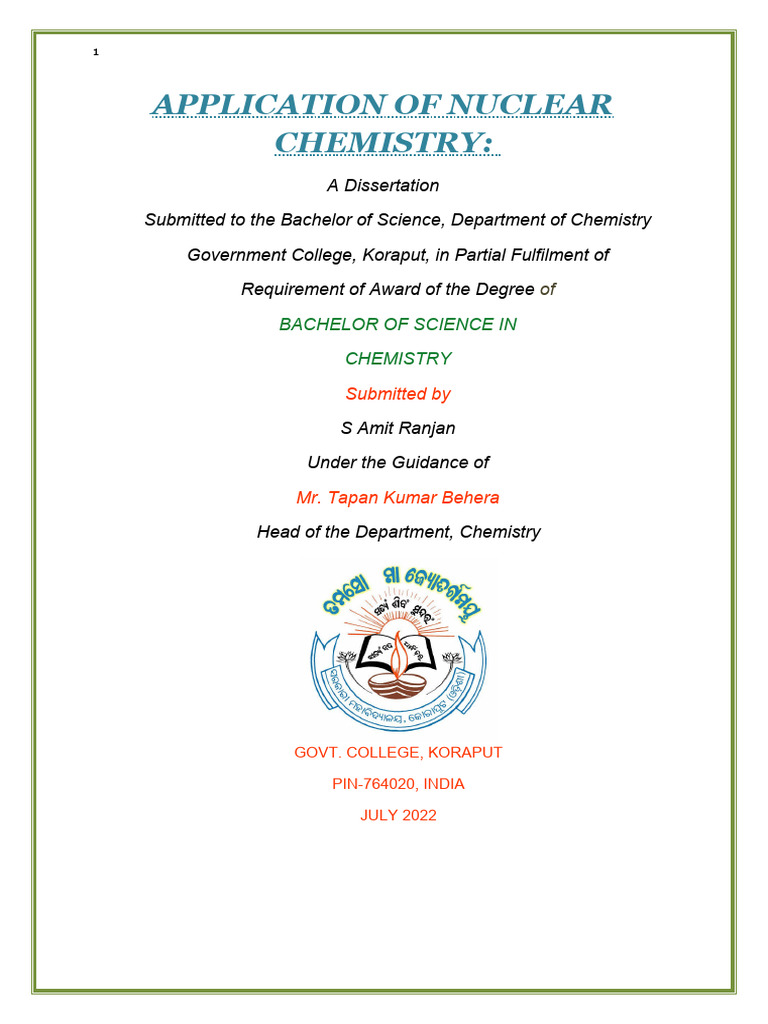 Application of Nuclear Chemistry | PDF | Nuclear Fission | Nuclear Reaction