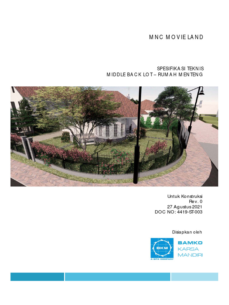 Spesifikasi Teknis MNC Movie Land - Rumah Menteng | PDF | Teknologi ...