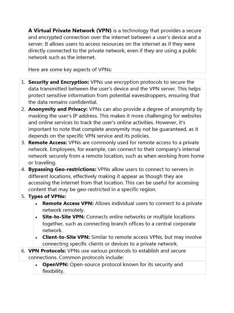 A Virtual Private Network | PDF | Virtual Private Network | Computer Network