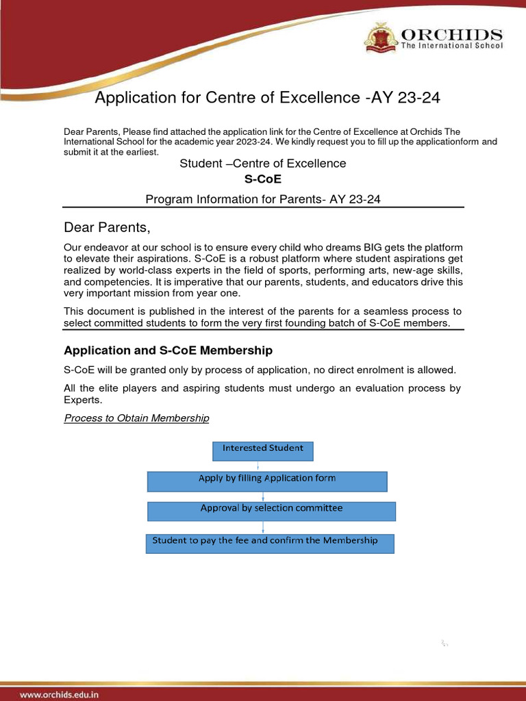 S-COE Application Circular Revised 31.08.23 | PDF