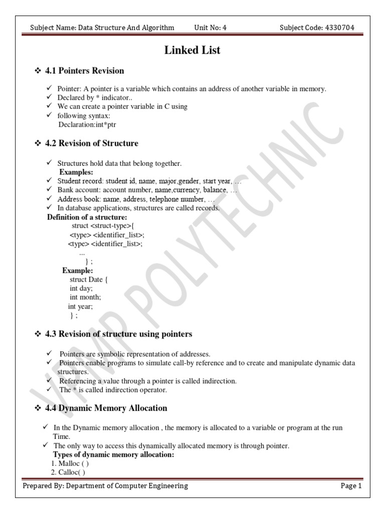 Unit 4 2 Pdf Pointer Computer Programming Algorithms And Data