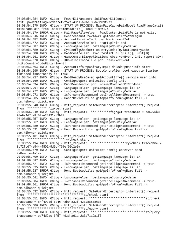 GameCenter Startup Log Analysis | PDF | Internet Protocols | Hypertext