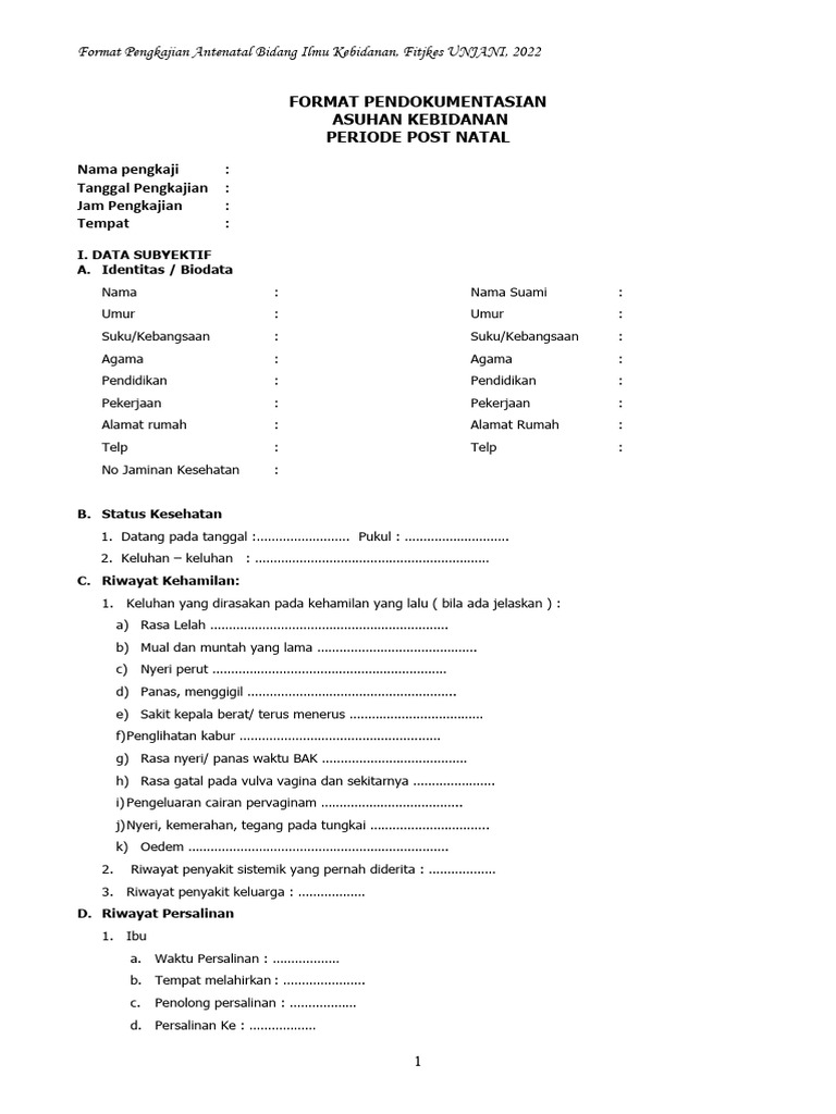 Format SOAP PNC Rev 2021 | PDF | Kajian Bahasa Asing | Sains & Matematika