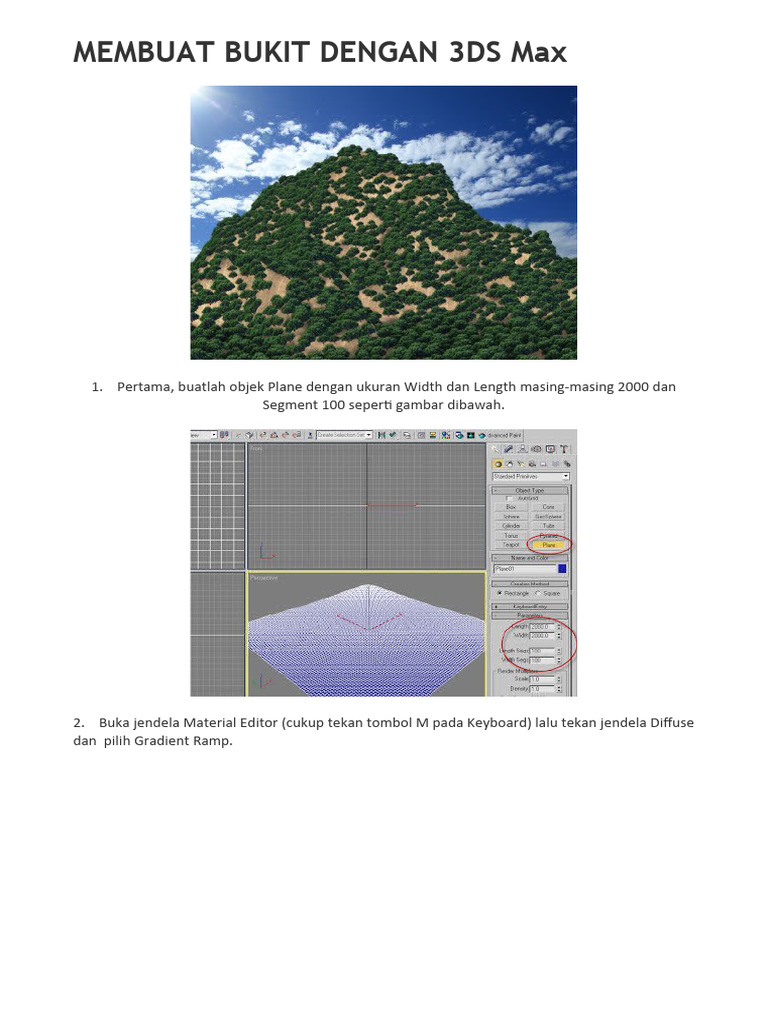 MEMBUAT BUKIT DENGAN 3DS Max | PDF