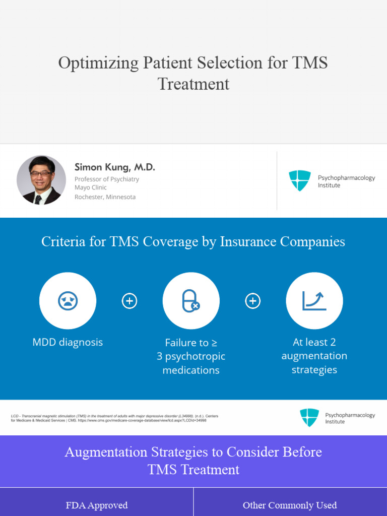 7708 Optimizing Patient Selection For Tms Treatment Pdf Major Depressive Disorder