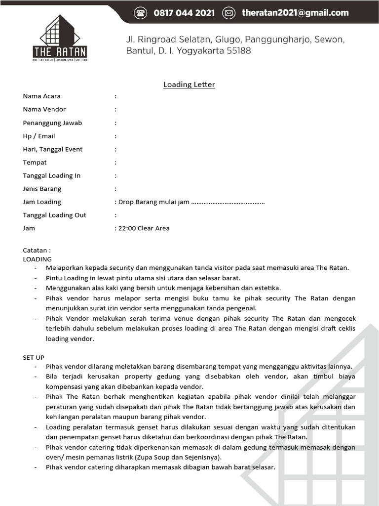 Contoh Loading Letter | PDF