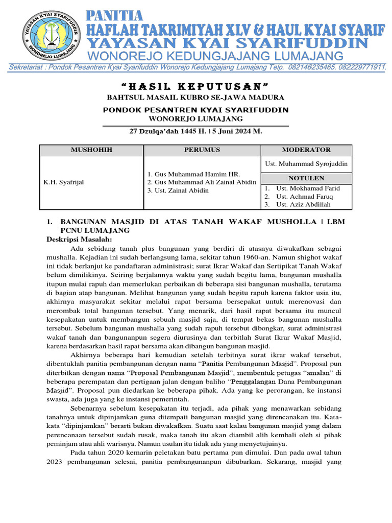 Hasil Keputusan BMK Syarifuddin | PDF