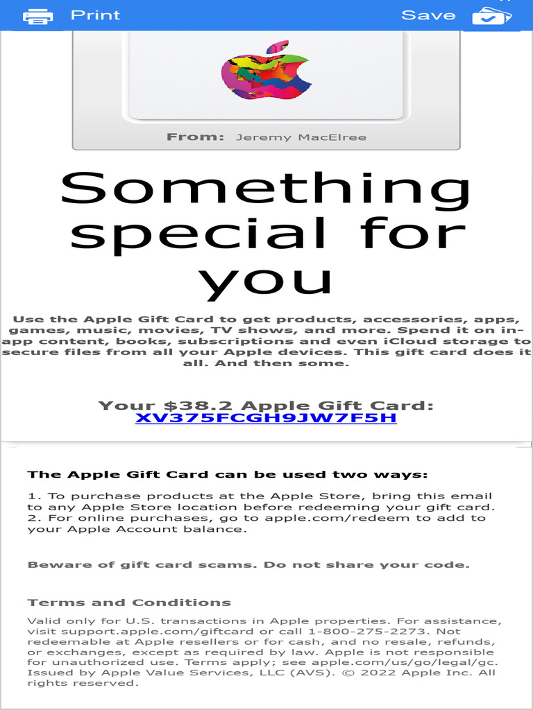 Your Apple Egift Card | PDF | Cooking, Food & Wine | Computers