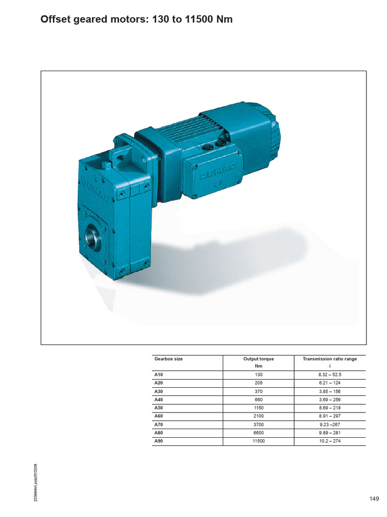 Demag Gearbox-Models | PDF | Manufactured Goods | Machines