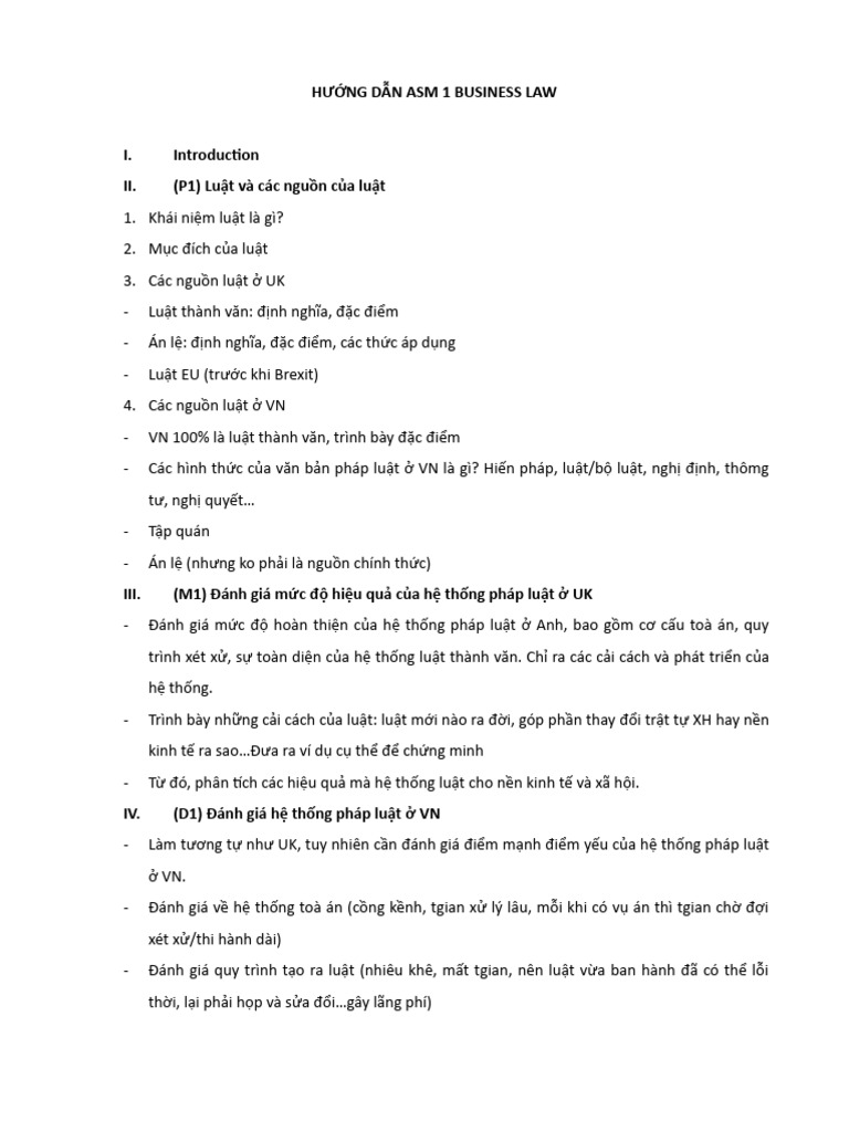 Huong Dan ASM 1 BL - MA06201 | PDF