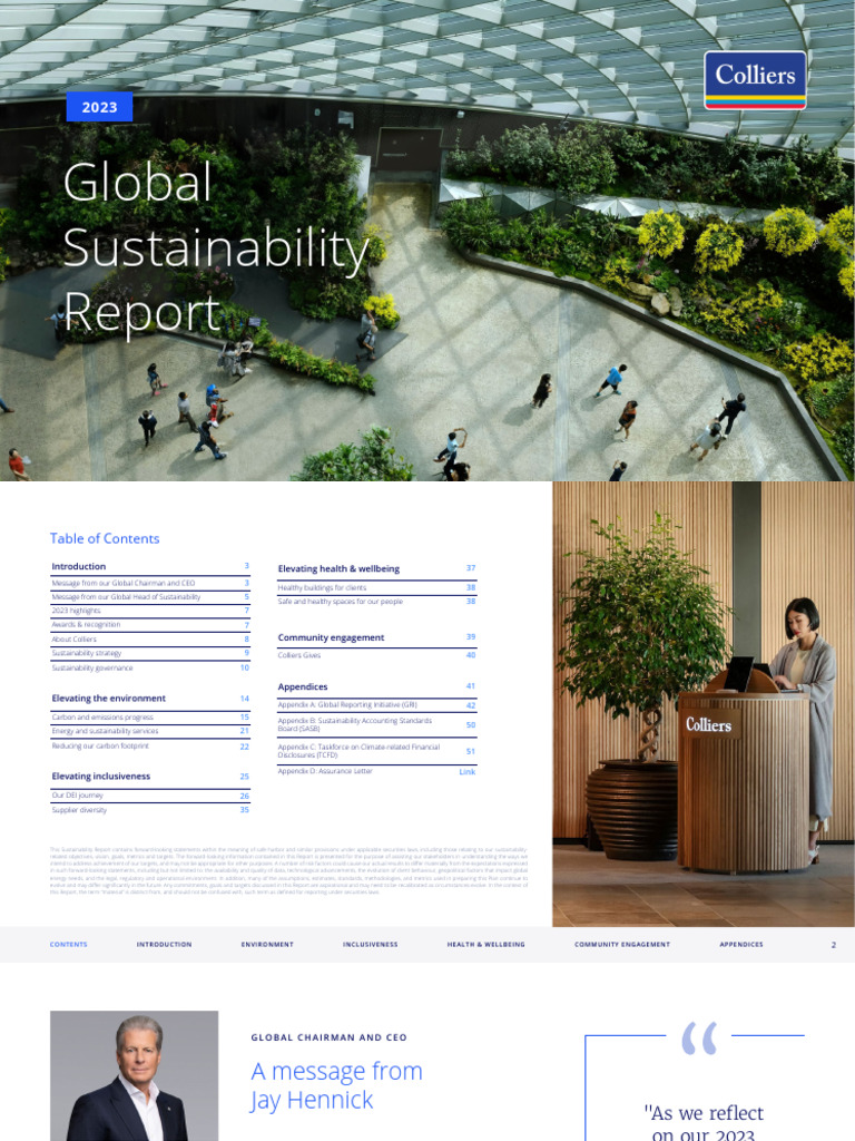Colliers 2023 Sustainability Report | Download Free PDF ...