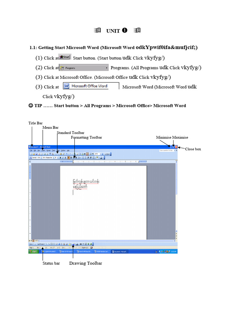 WORD Handout Last Edition [Training Course] | PDF | Menu (Computing) | Cursor (User Interface)