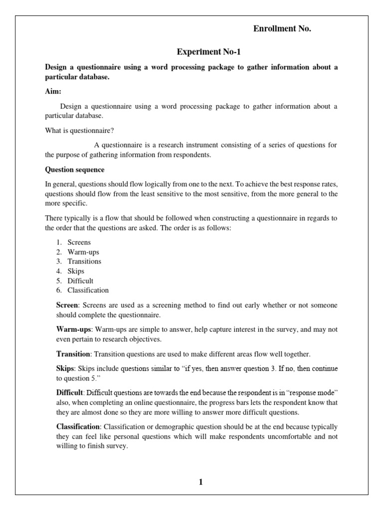 P1 Design of A Questionnaire Theory | PDF | Questionnaire | Glycated Hemoglobin