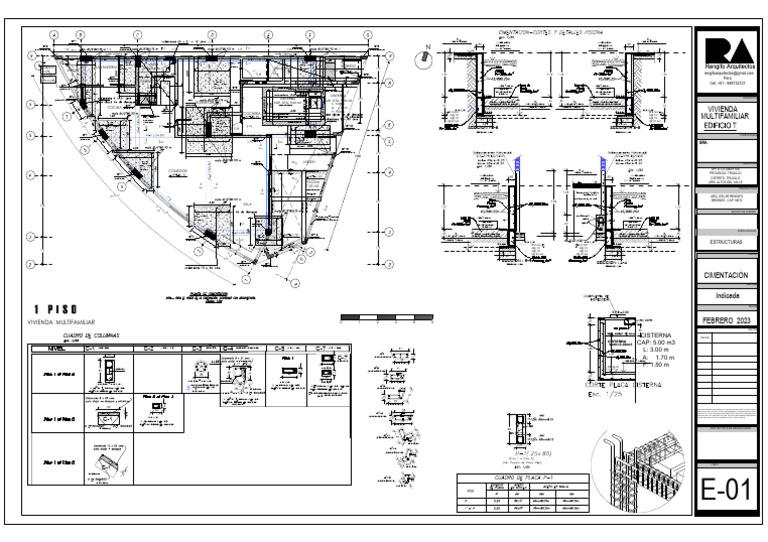 Plano Estructural Vivienda Multifamiliar | PDF