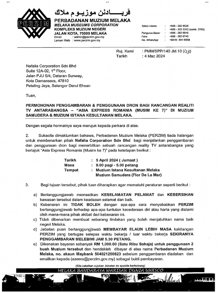 PERZIM - SAMUDERA MUSEUM & MELAKA SULTANATE MUSEUM | PDF