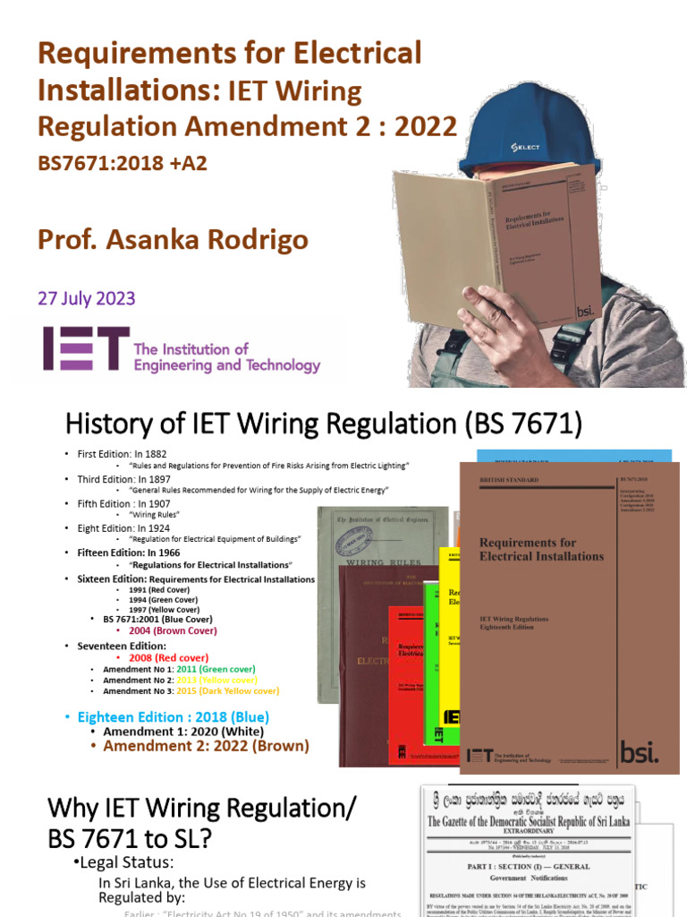IET Wiring Regulation 18th Edition A2-2023 July 27 | PDF | Electrical ...